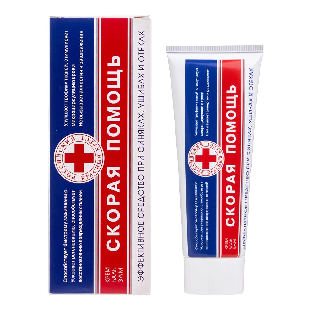 Скорая помощь Крем-бальзам от синяков и ушибов 75 мл 1 шт
