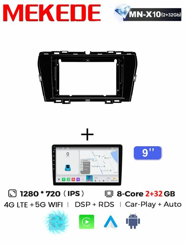Магнитола 9" Mekede MN X10 Pro 2/32 Gb SsangYong Tivoli 2019-2023 carplay