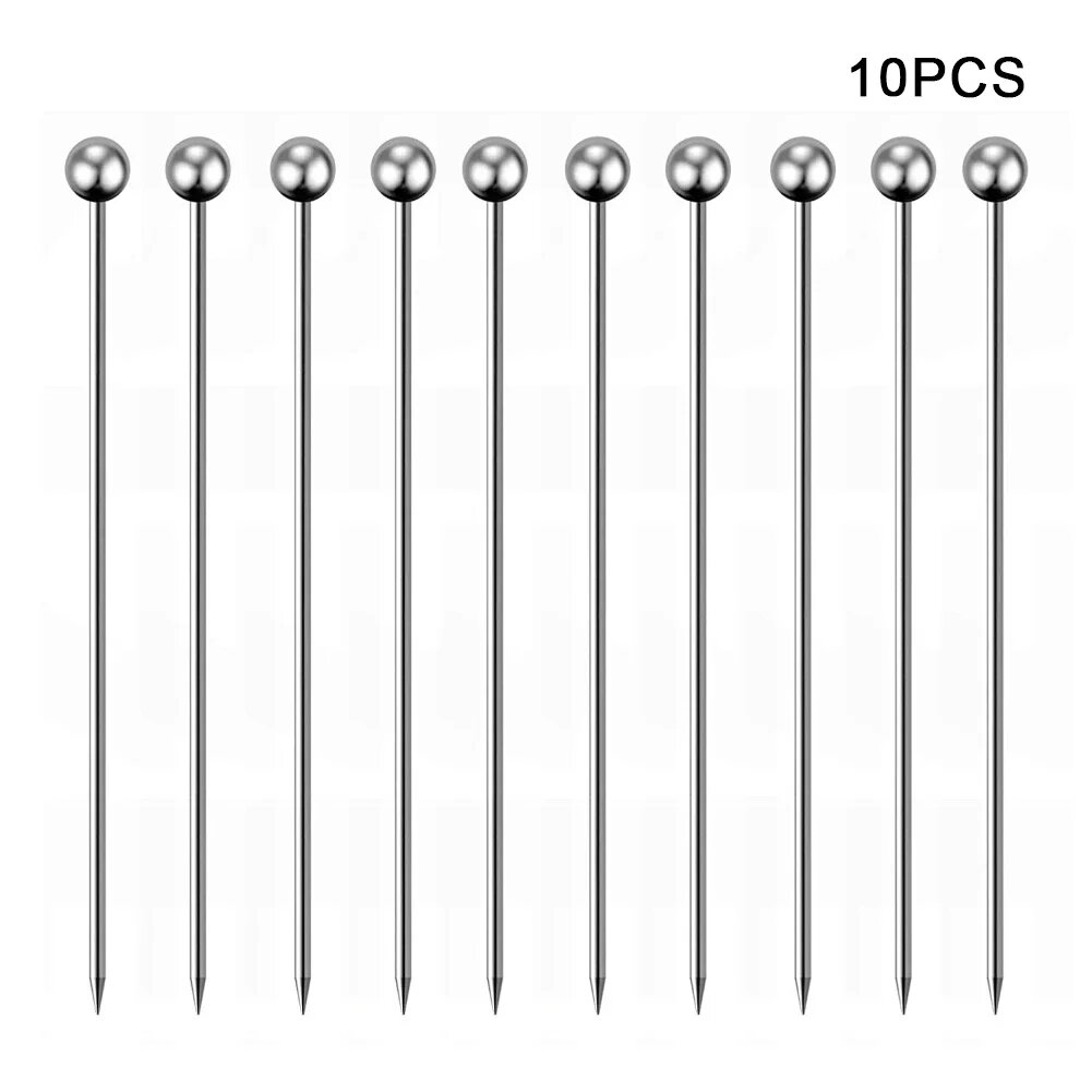Набор Коктейльных Шпажек Из Нержавеющей Стали - Металлические Вилки Для Фруктов И Зубочистки 10pcs E