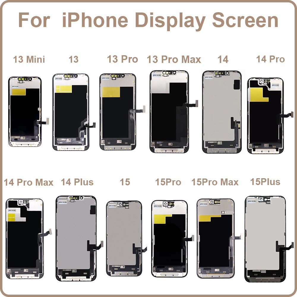 OLED для iPhone X XR XS MAX 11 11 Pro 12 Pro ЖК-дисплей с 3D сенсорным экраном и дигитайзером для iPhone 12 Mini 13 14 plus 15 Incell INCELL For XR