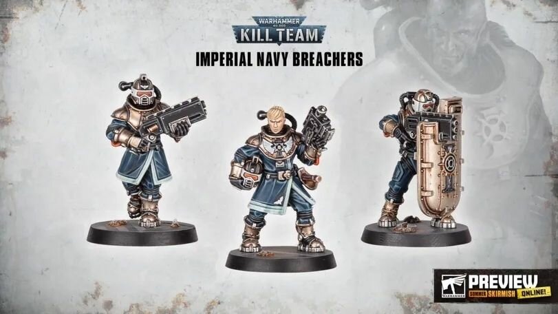Imperial Navi Breachers. Kill Team. С подставками. Warhammer 40.000