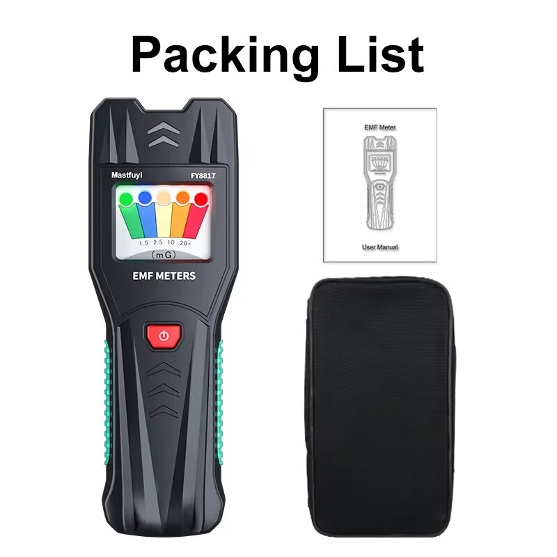 MASTFUYI FY8817 Измеритель ЭДС Измеритель электромагнитного эрадиации Детектор магнитного поля Охота на призраках Тестер паранормального оборудования