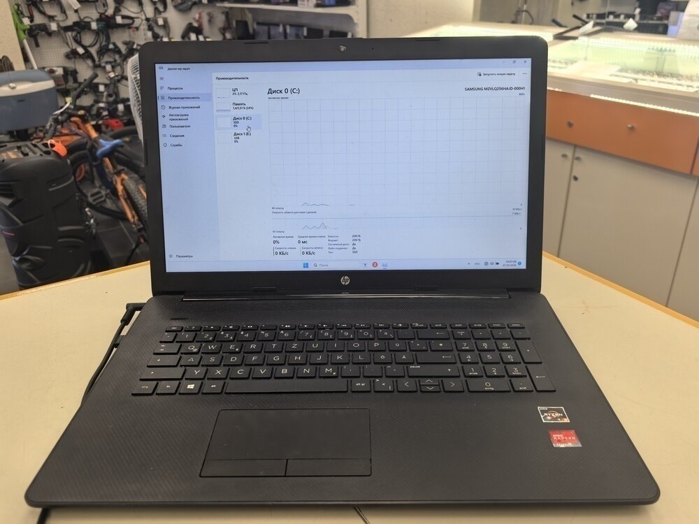 Ноутбук HP 15gw006ur; Ryzen 3 3250U, Radeon Graphics, 8 Гб, 256 Гб