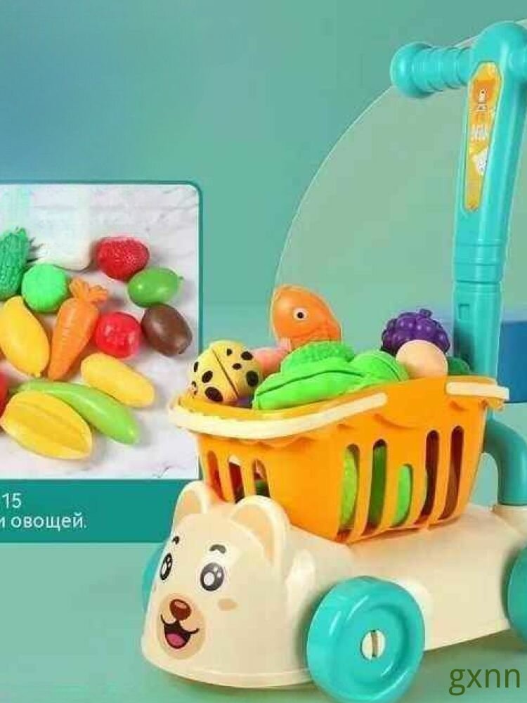Детская тележка-каталка с фруктами ABS