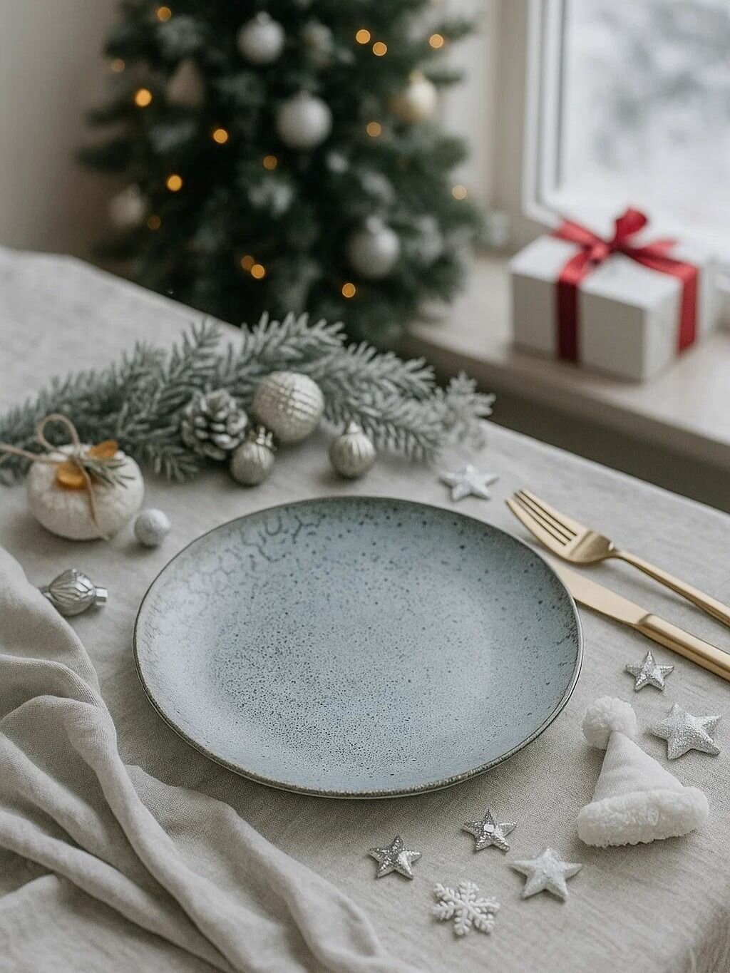 Тарелка круглая, блюдо большое Porland FROST 30 см. Ударопрочный, профессиональный фарфор.