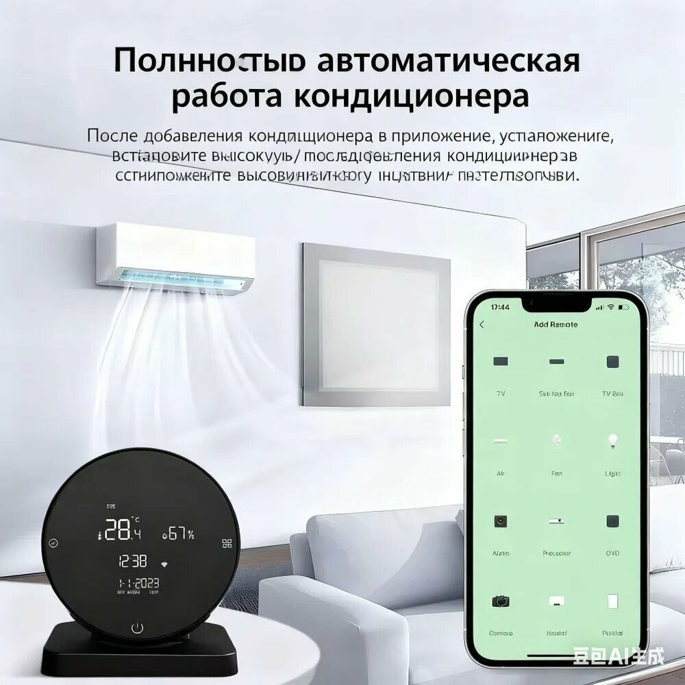 Терморегулятор/термостат Для электрического котла, Для газового котла, черный матовый