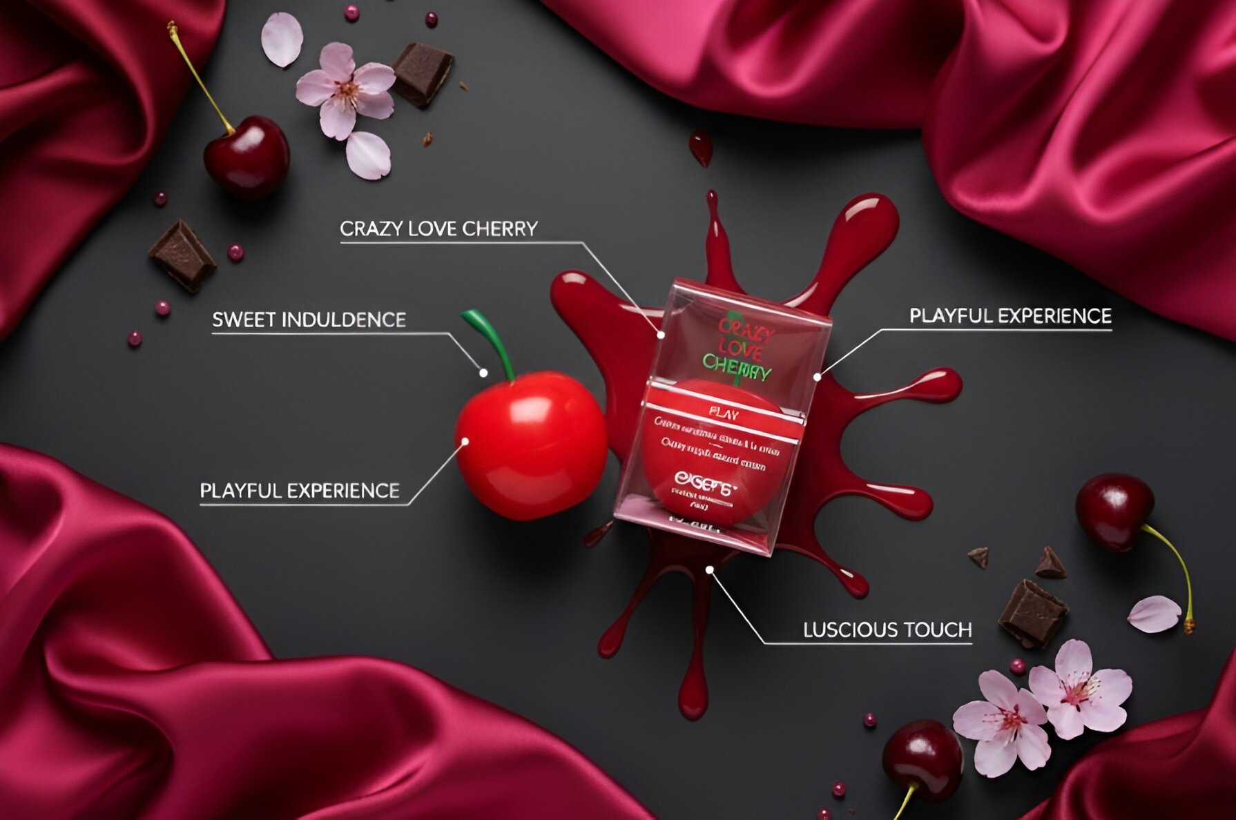 Крем Exsens "Crazy Love Cherry", для стимуляции сосков, Франция, 8 мл