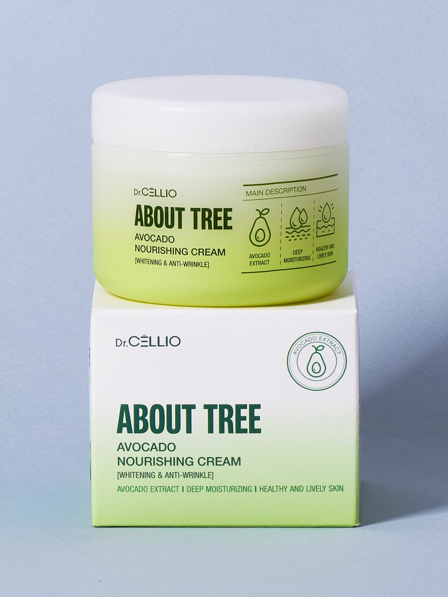 Dr. CELLIO Питательный крем для лица с маслом авокадо 90мл About Avocado Cream