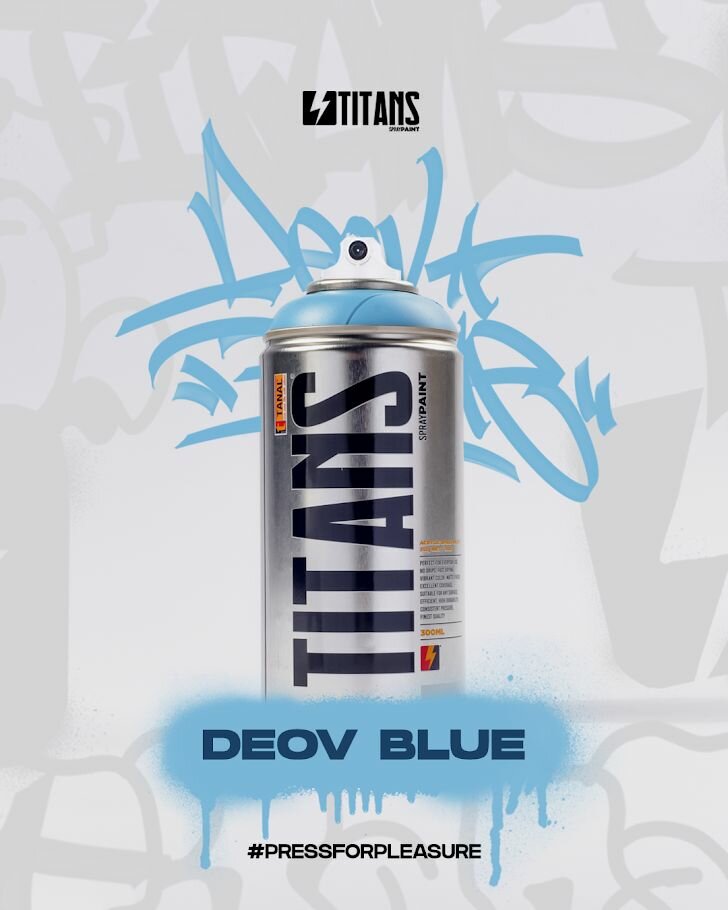 Аэрозольная краска для граффити и дизайна TITANS 24 Deovblue 300мл.