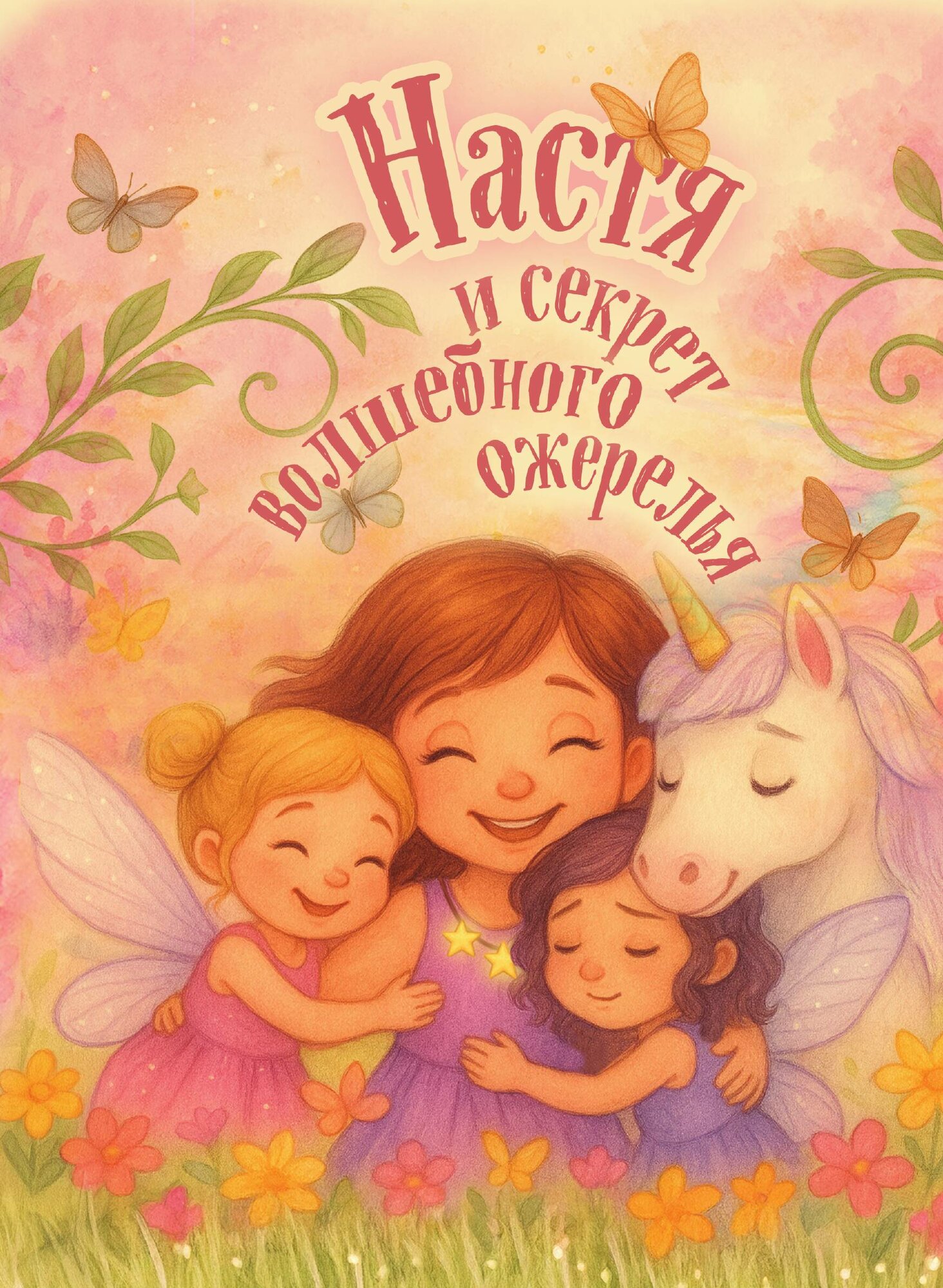 Настя и секрет волшебного ожерелья. Именная книга для девочек с заданиями