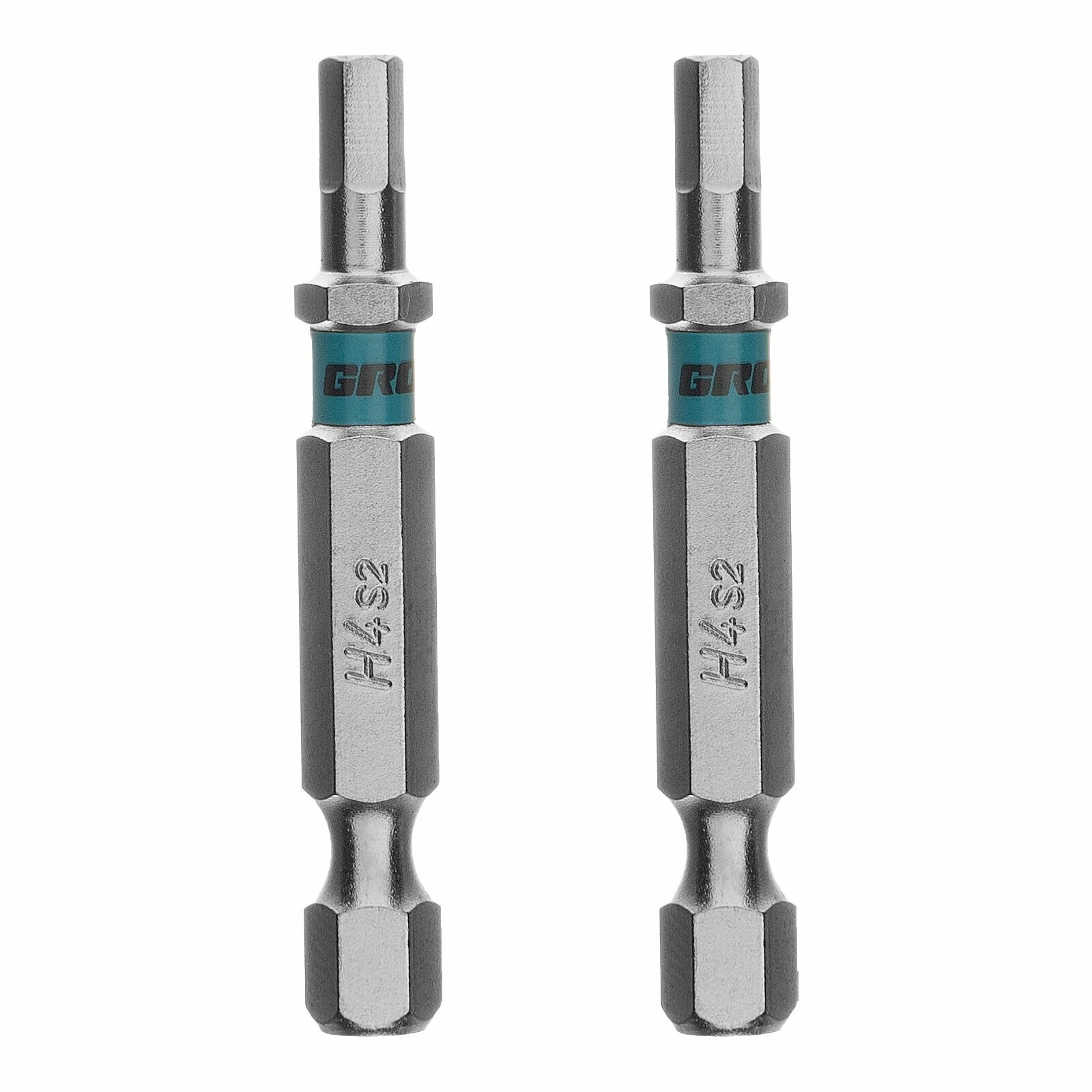 Набор бит GROSS HEX 4х50 мм, сталь S2, шестигранник, 2 шт (114163)