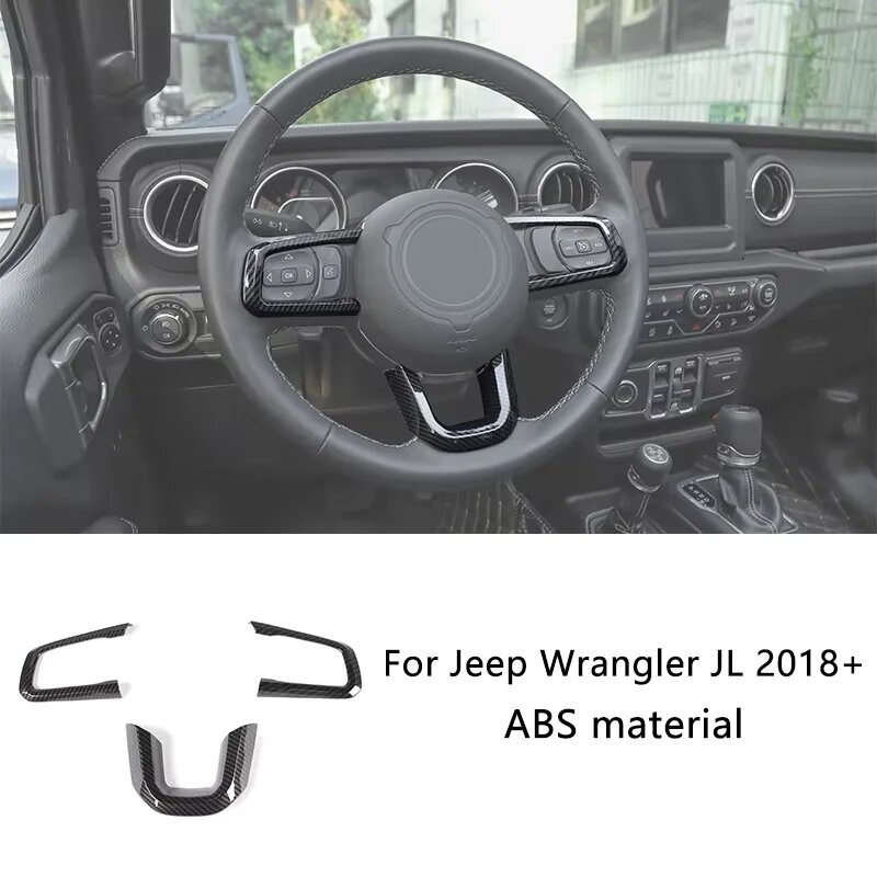 Наклейка на руль Jeep Wrangler JL 2018+ ABS
