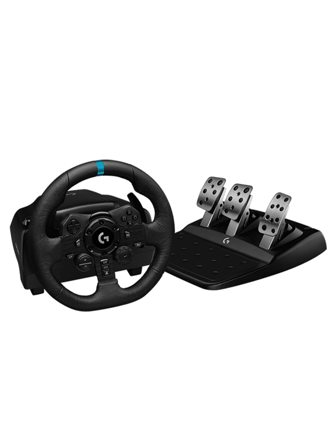 Игровой руль Logitech G923, с педалями, виброотдачей, кожаный