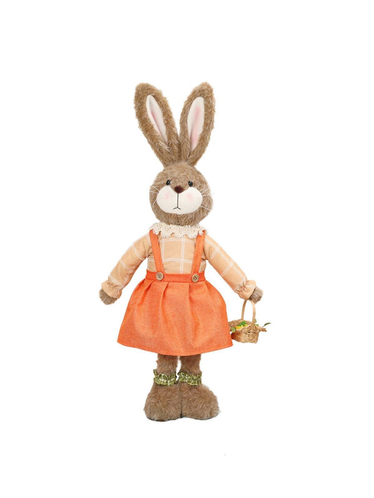 Украшения с пасхальными кроликами Фигурки пасхальных кроликов Статуэтка соломенного кролика Орнамент