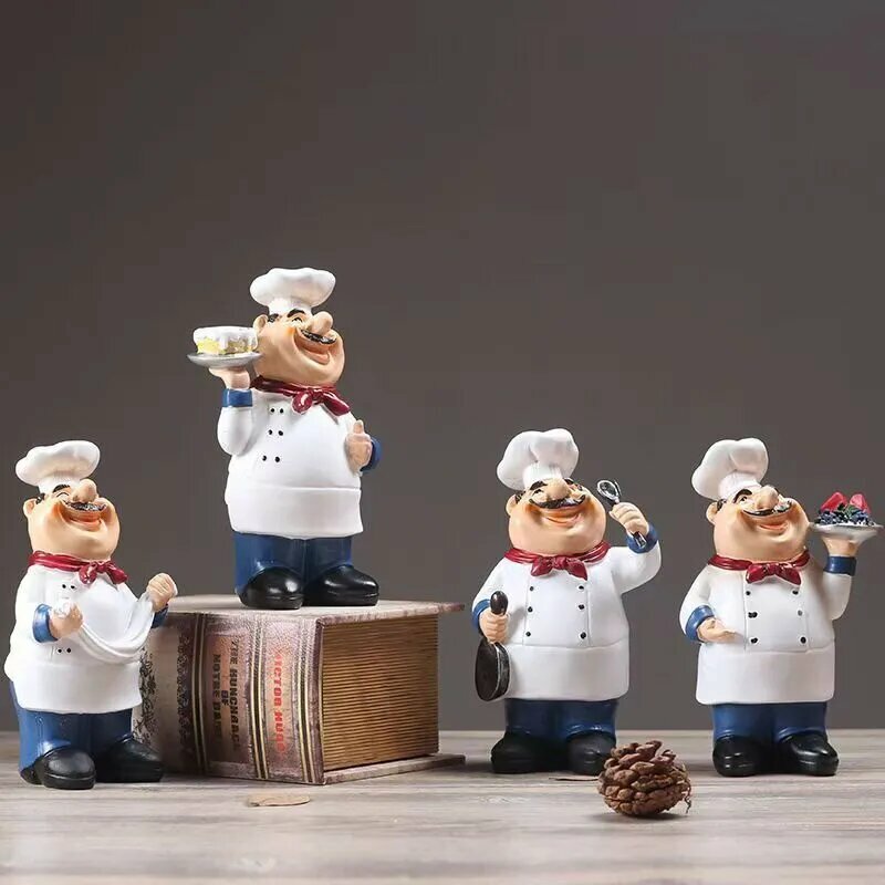 Шеф-повар западного ресторана, изготовленный из смолы