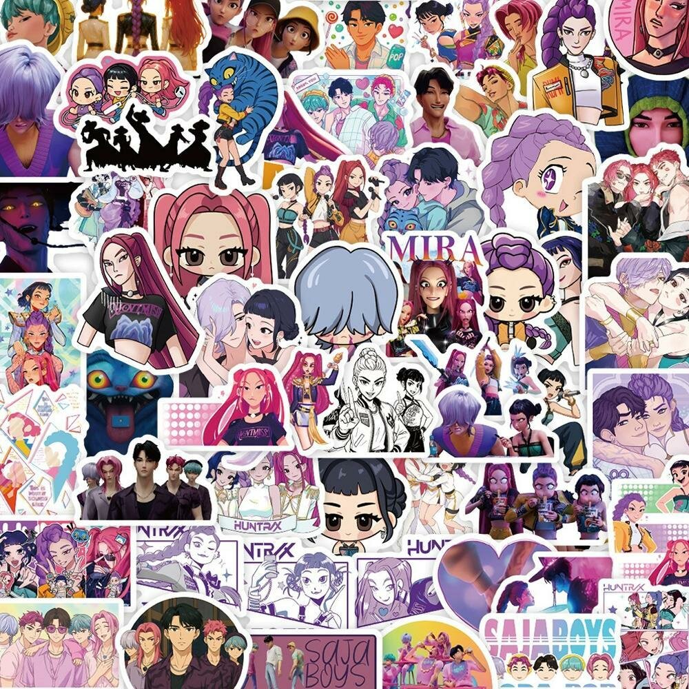 75шт KPop охотники на демонов граффити наклейки