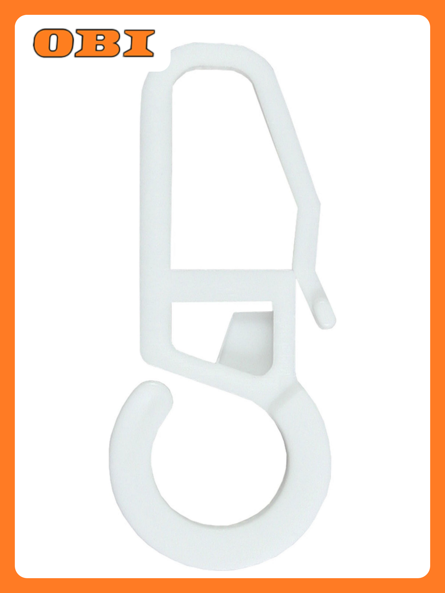 Крючок Уют пластиковый белый