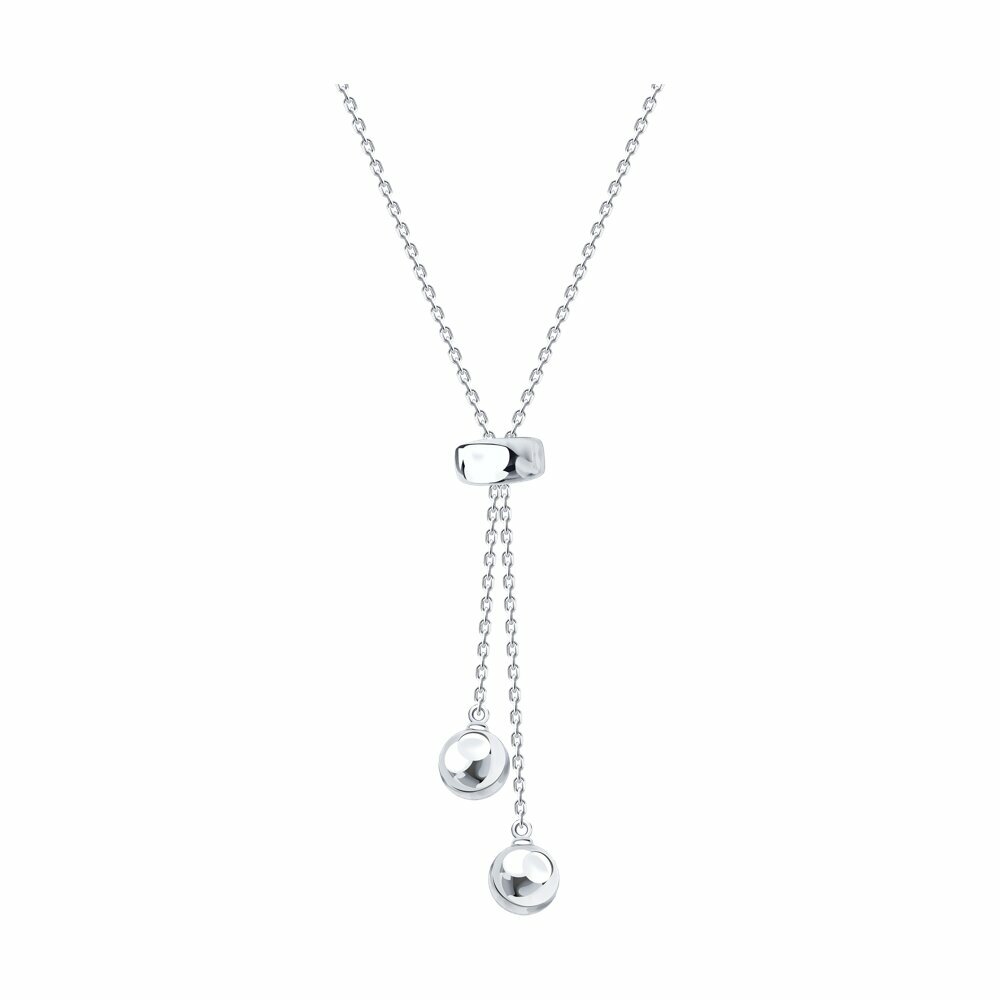 Колье, серебро, 925 проба, родирование