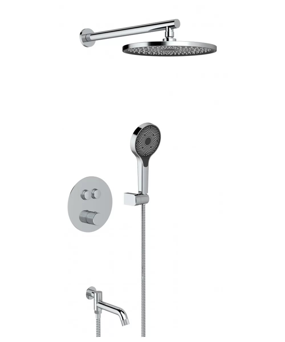 Душевая система с термостатом скрытого монтажа Vieir V25005-3 хром