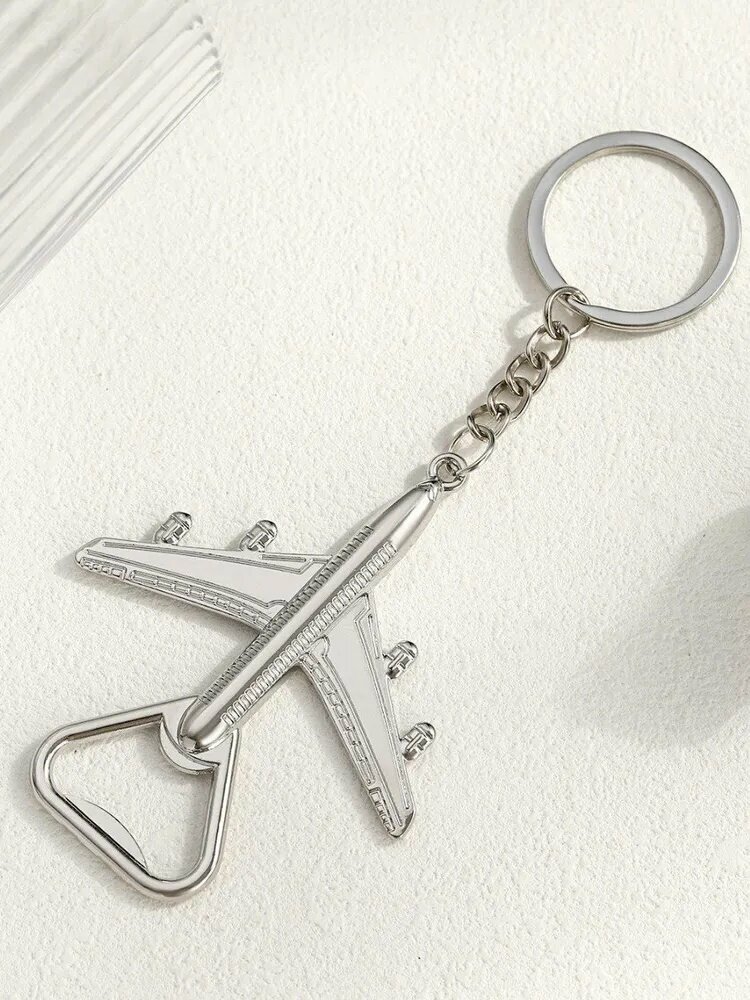 Брелок открывашка для пива на ключи самолет