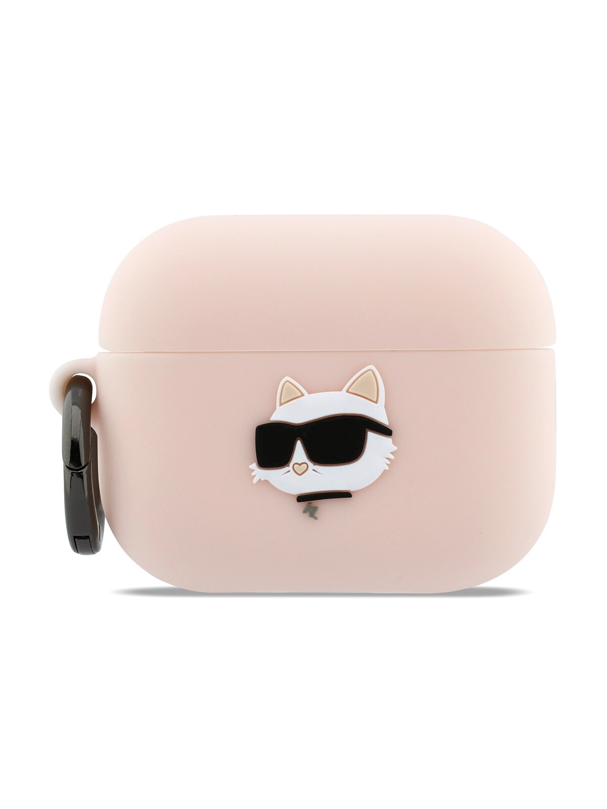 Karl Lagerfeld силиконовый чехол с кольцом для Airpods Pro 3, Silicone case NFT 3D Choupette, розовый