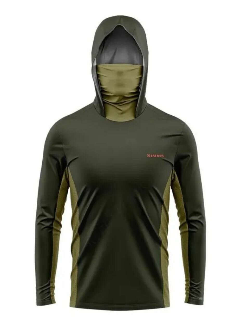 Наборы Simms Рыбак Куртка Рыбак Шляпа солнцезащитная маска UPF 50 + Рукава и яркие манжеты(46, XS, абрикосовый крайола, SIMMS 105)