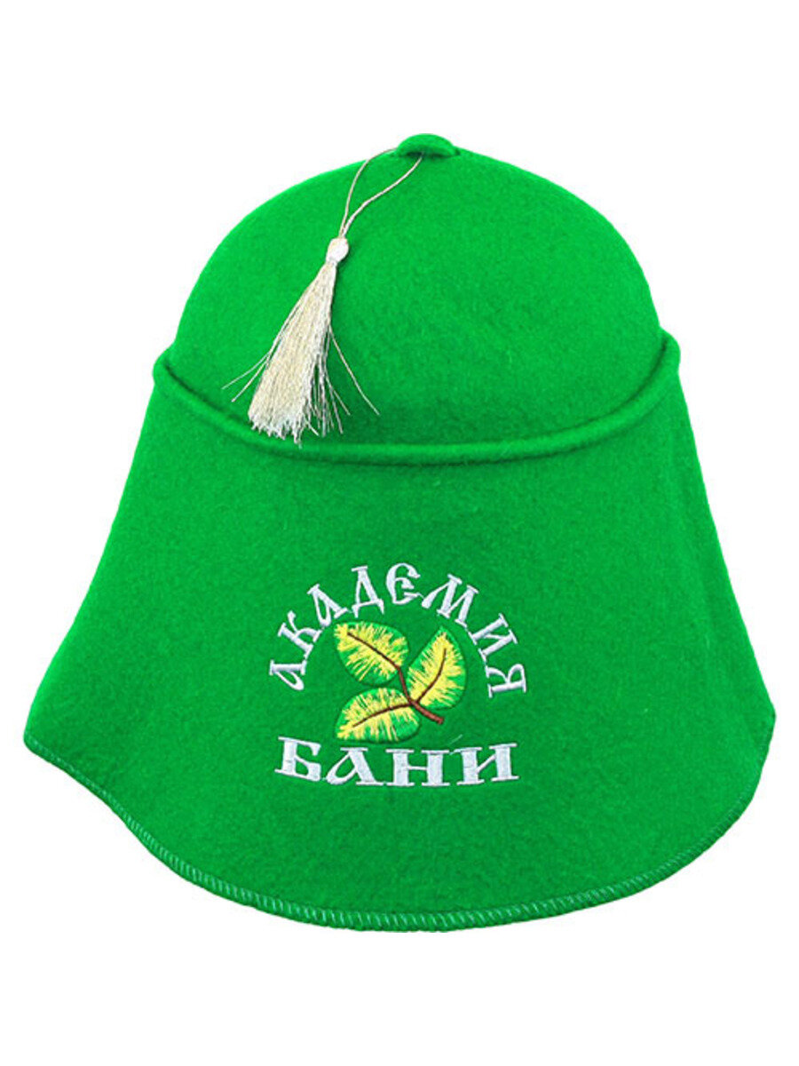Колпак банный "Академия бани" (фетр), для бани и сауны, 100 % шерсть