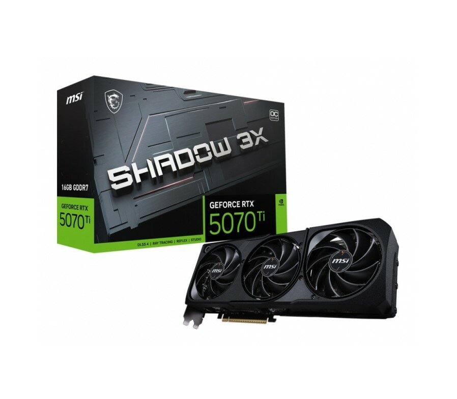 Видеокарта MSI GeForce RTX 5070 Ti SHADOW 3X OC 16G