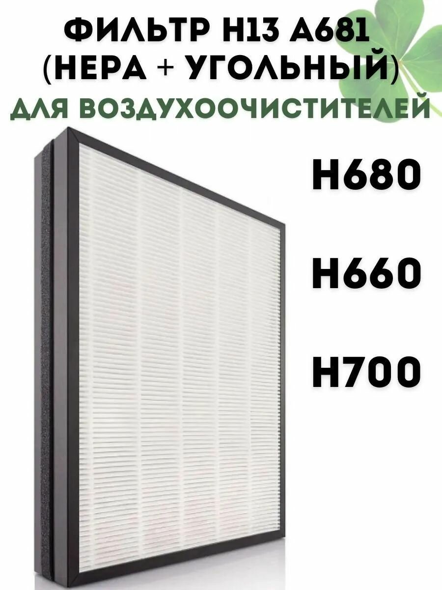 Фильтр H13 (HEPA + угольный) CleverTech A681 для воздухоочистителей Boneco H680, H660, H700