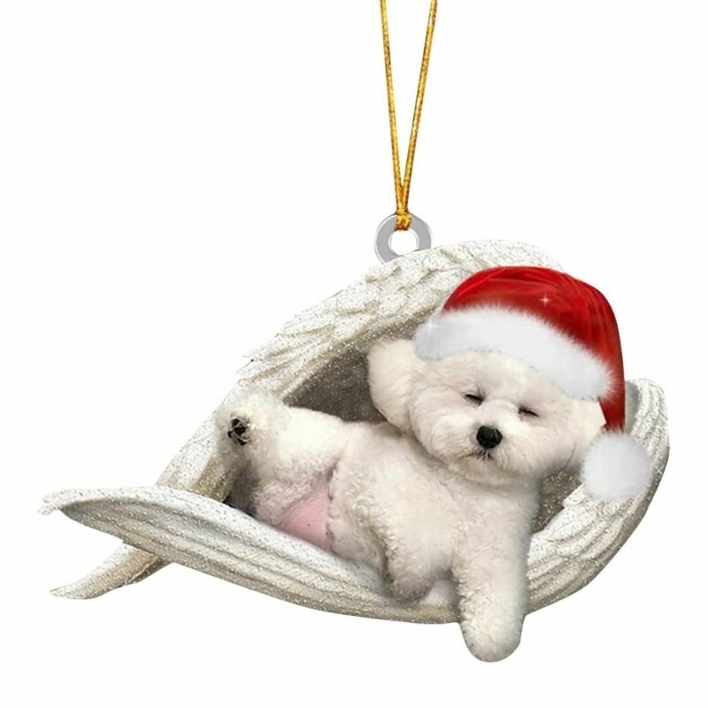 Рождественские Акриловые Украшения Для Автомобиля Sleeping Angel Dog Car-Стиль 6