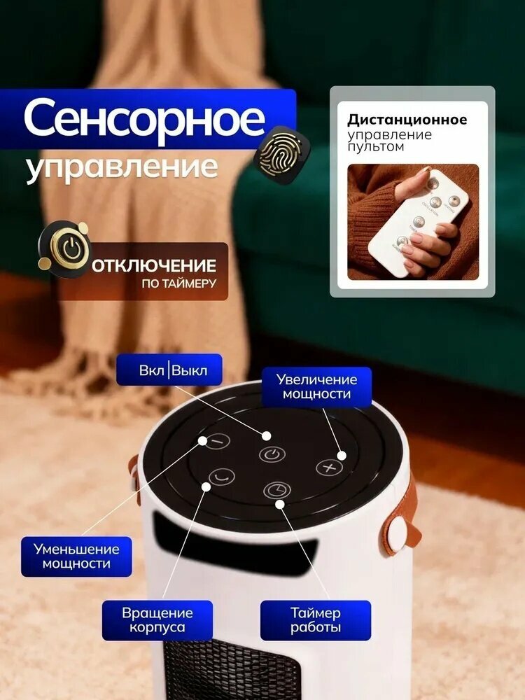 Обогреватель для дома электрический 2000 Вт; тепловентилятор