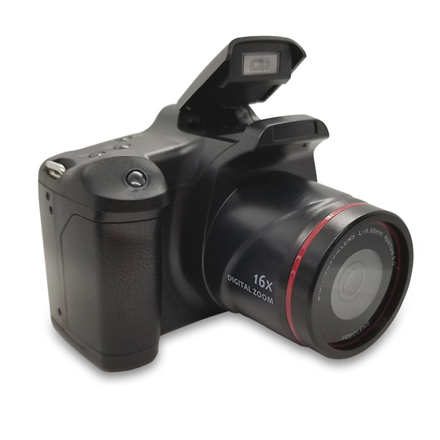 Цифровая видеокамера камкордер зеркальная камера рекордер с 16 миллионами пикселей 16x высококачественный цифровой зум 2.4/2.8 дюймовый TFT ЖК-экран антидрожатель для путешественников и семейного подарка (без батарей), 1 шт, черный, пластик + ПВХ,