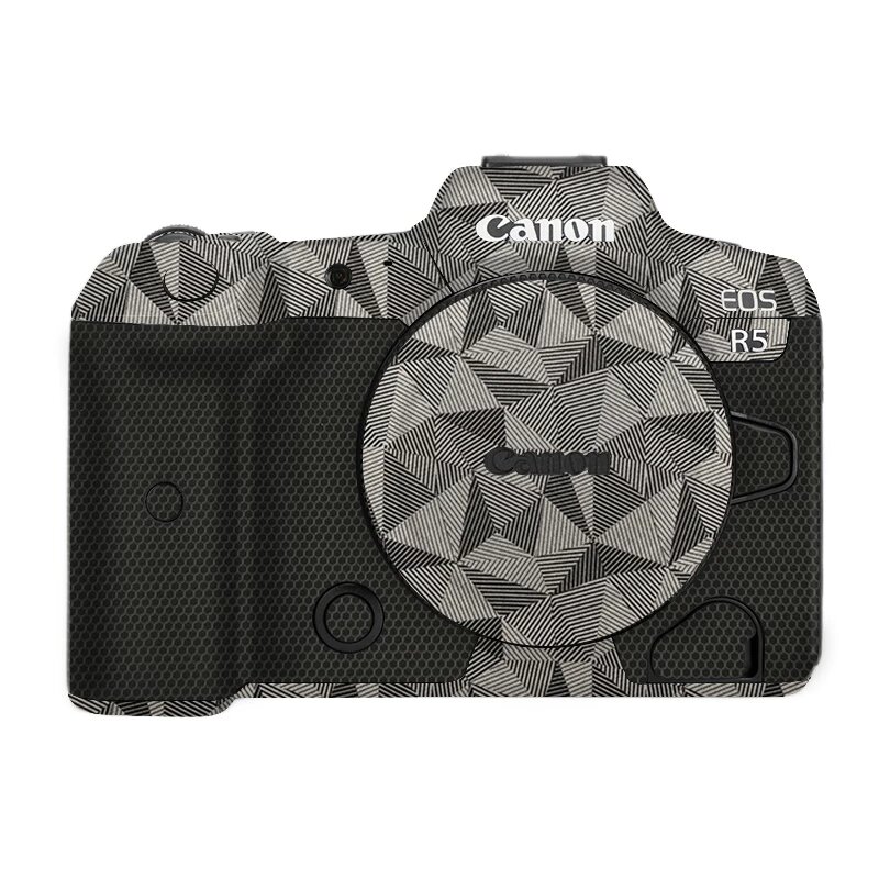Пленка для камеры Canon R5 с нордическим треугольным узором в титановом золоте - элегантная защитная наклейка для