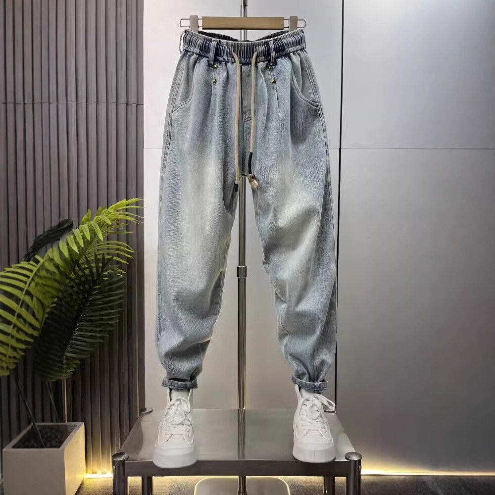 MON Женские Джинсы Лето Американские Винтаж Карго Широкие Кэжуал Деним, Размер_L