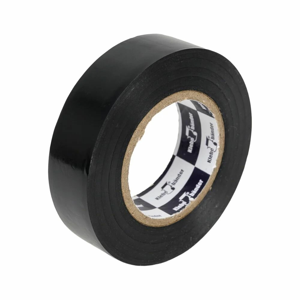 Изолента Klebebander ПВХ, 19 мм х 20 м, 130 мкм, 4 Кв, чёрная, Klebeb nder 122311