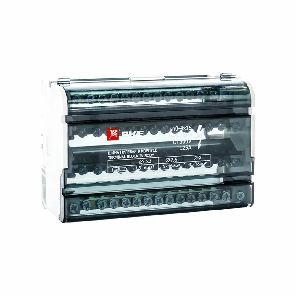 Нулевая шина в корпусе EKF 4x15 125А 9765080 sn0-4x15