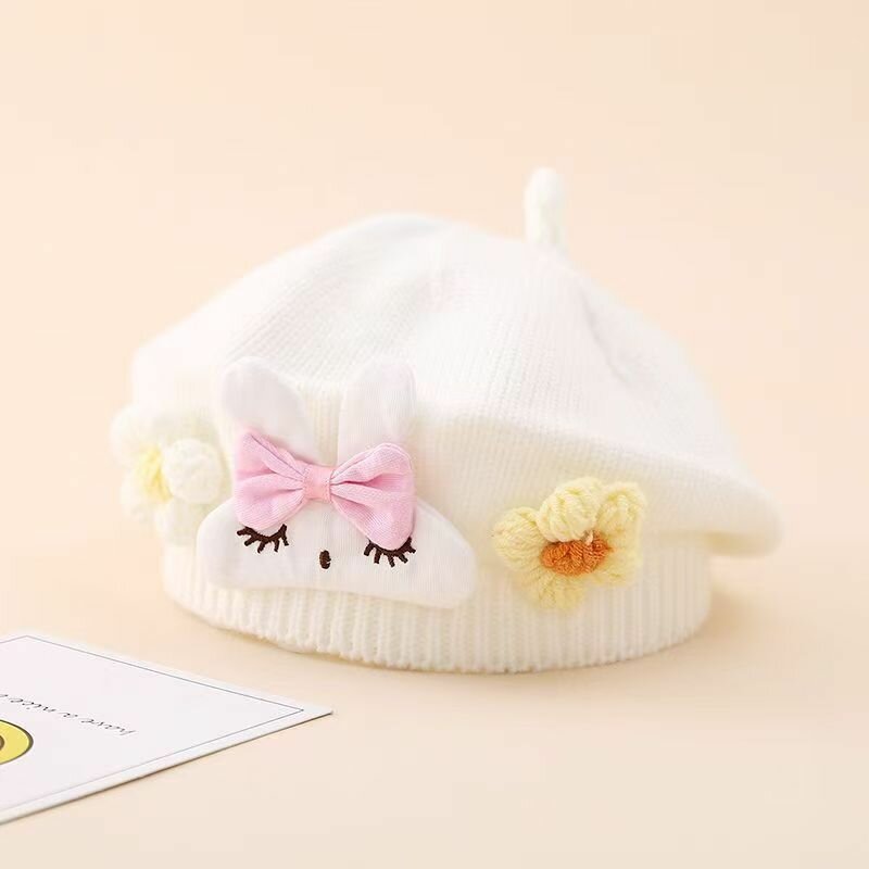 Детский берет, женская шапка, осенне-зимняя корейская версия, вязаная шерстяная шапка художника для маленьких мальчиков, модная