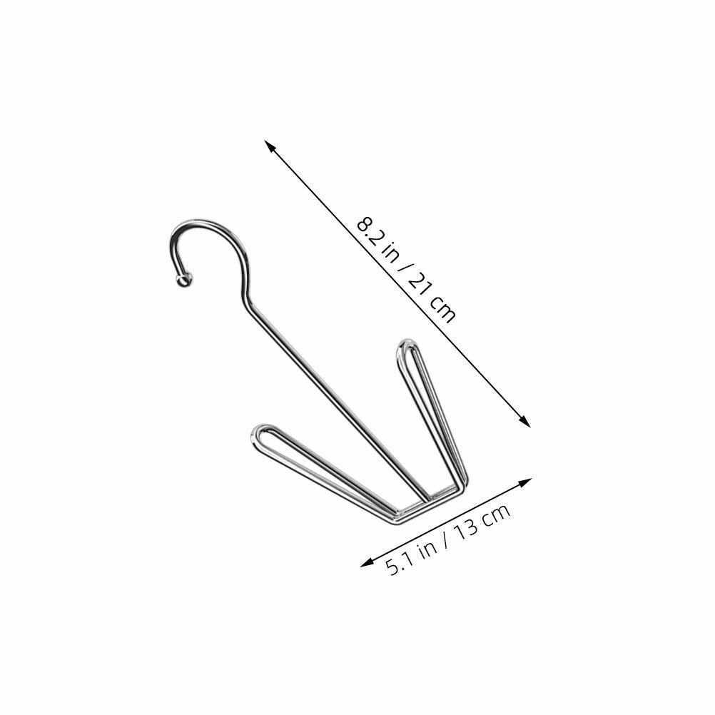 Двойные крючки для обуви, 8 шт, нержавеющая сталь, устойчивы к истиранию, экономят место, подходят балкона и шкафа