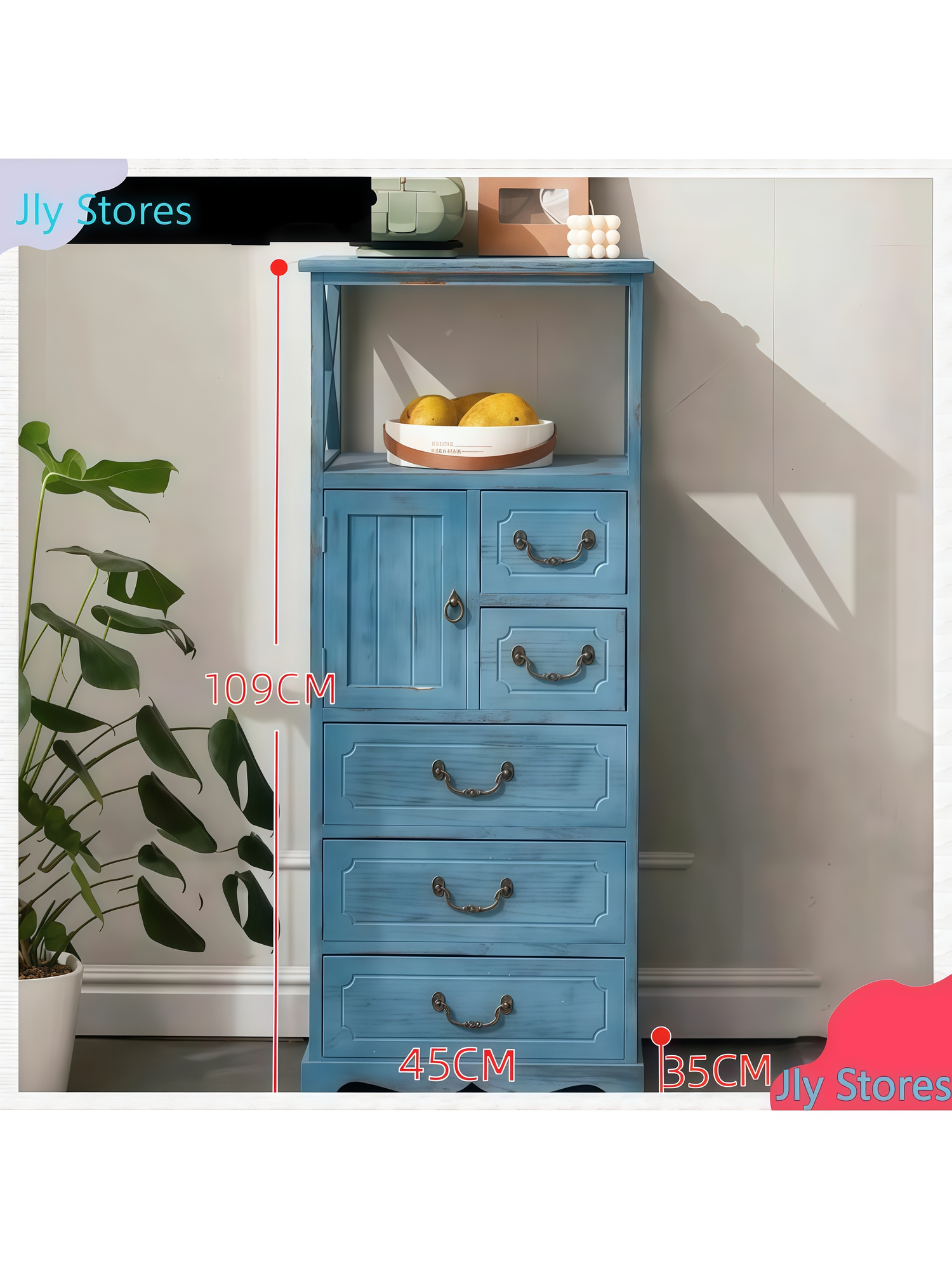 Комод из цельного дерева, простое хранение в стиле ретро, многослойный