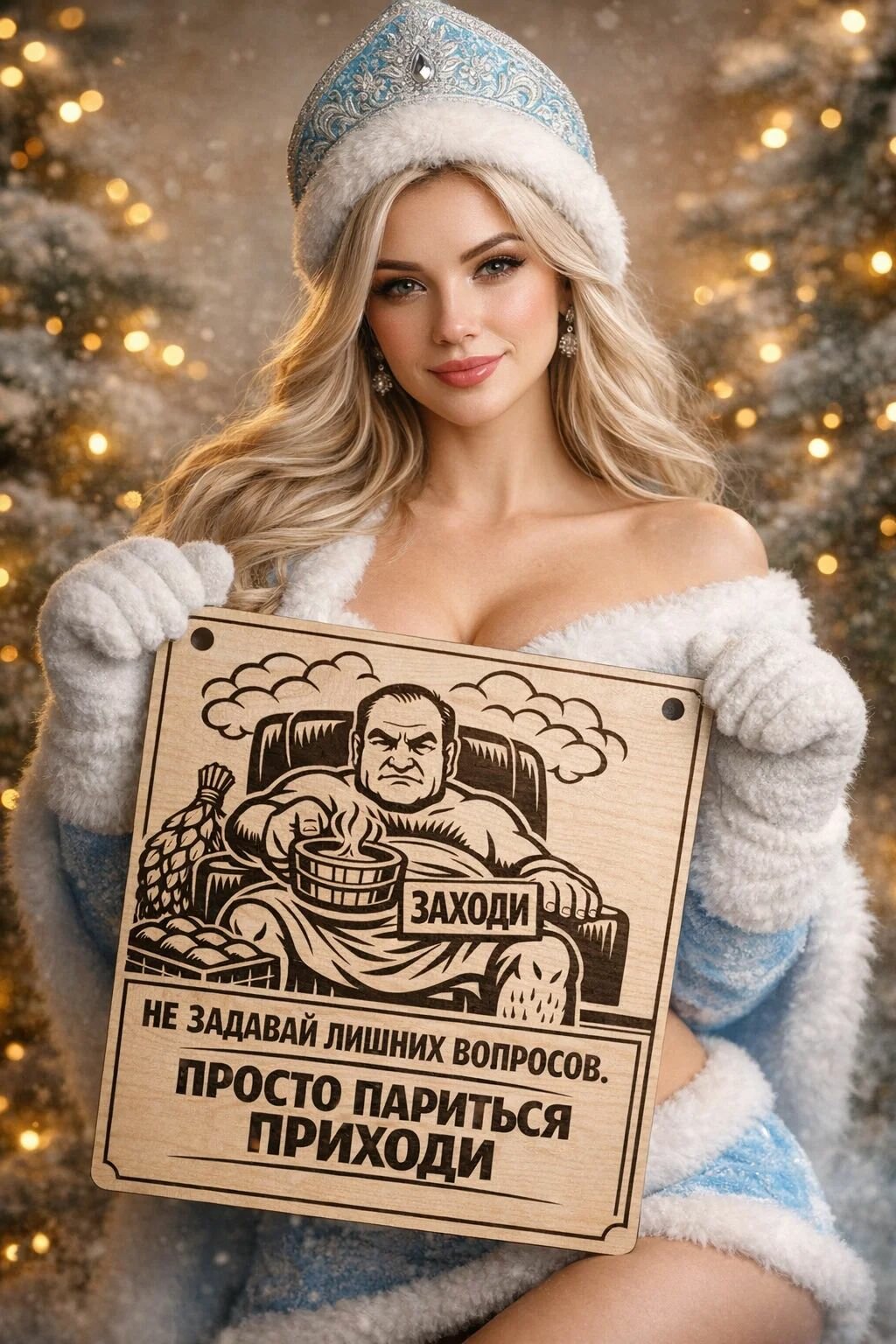 Табличка для бани: парная с Тони Сопрано