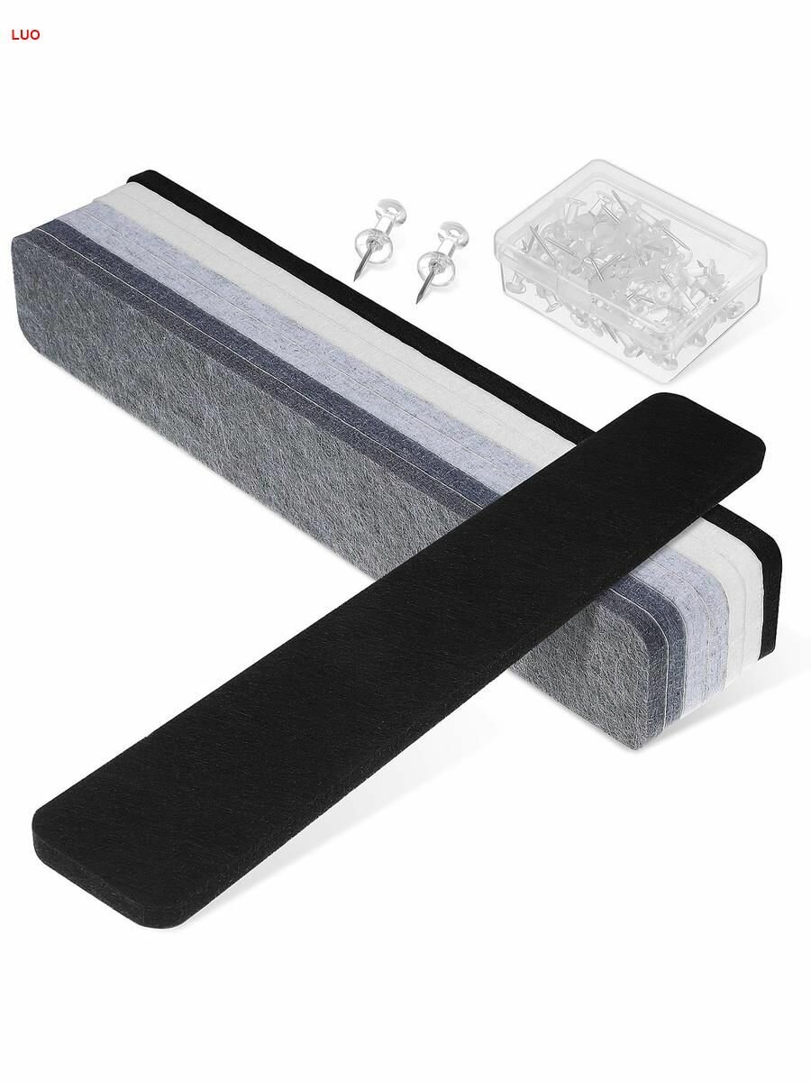 Доска Объявлений Из Фетра, Полоски Для Заметок, 8 Штук, С 50 Прозрачными Булавками, Для Классного Использования