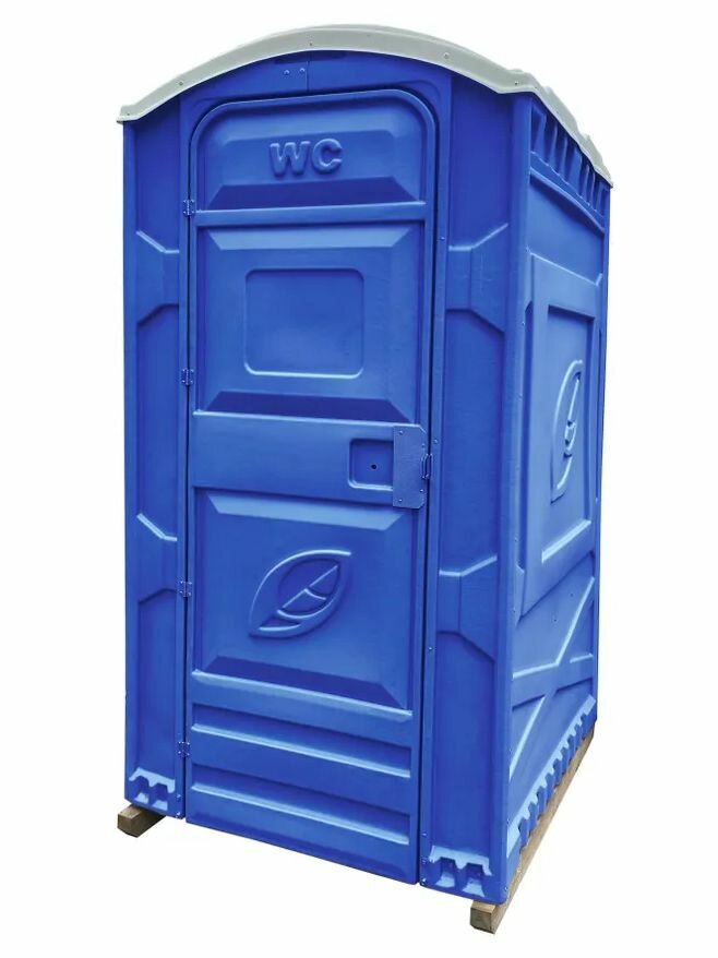 Туалетная кабина, ПНД, синий, собранный, без подключения к электричеству