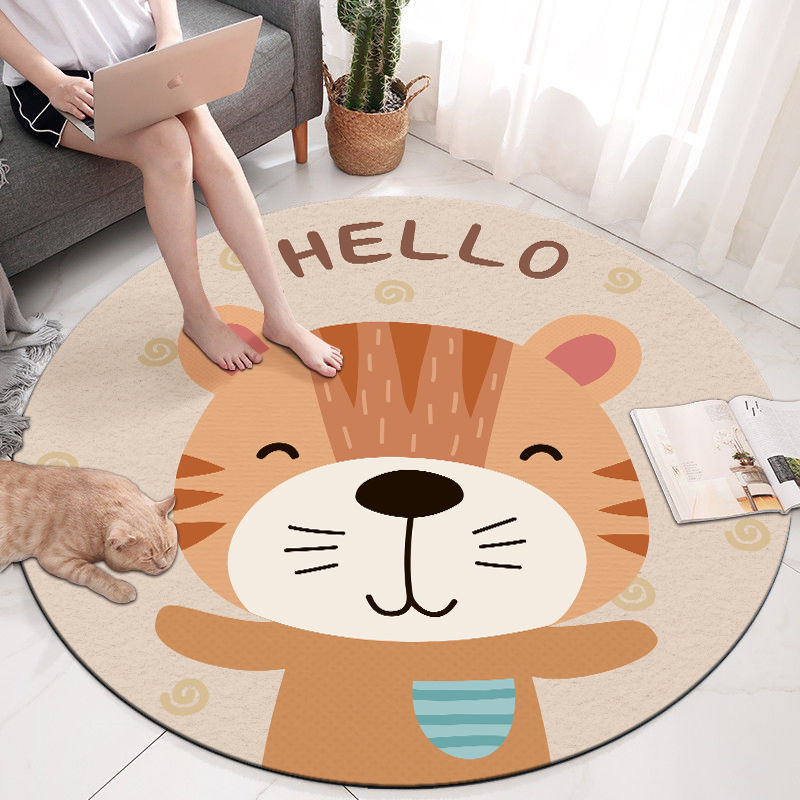 Детский круглый ковер, коврик для рабочего кресла, 120х120 см