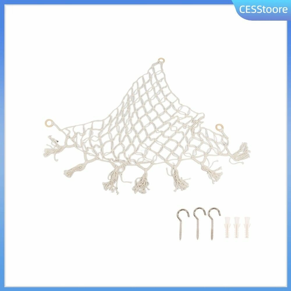 Хлопковый гамак для плюшевых игрушек, ручной вязки, богемный стиль, тип 2 (104x104x140 см)