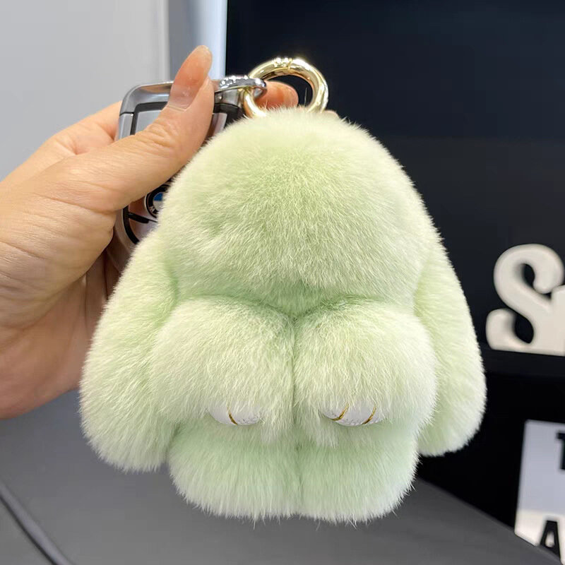 2026 Новейший брелок из искусственного меха кролика Рекс, плюшевая игрушка, маленький кролик, подвеска для сумки, подарок