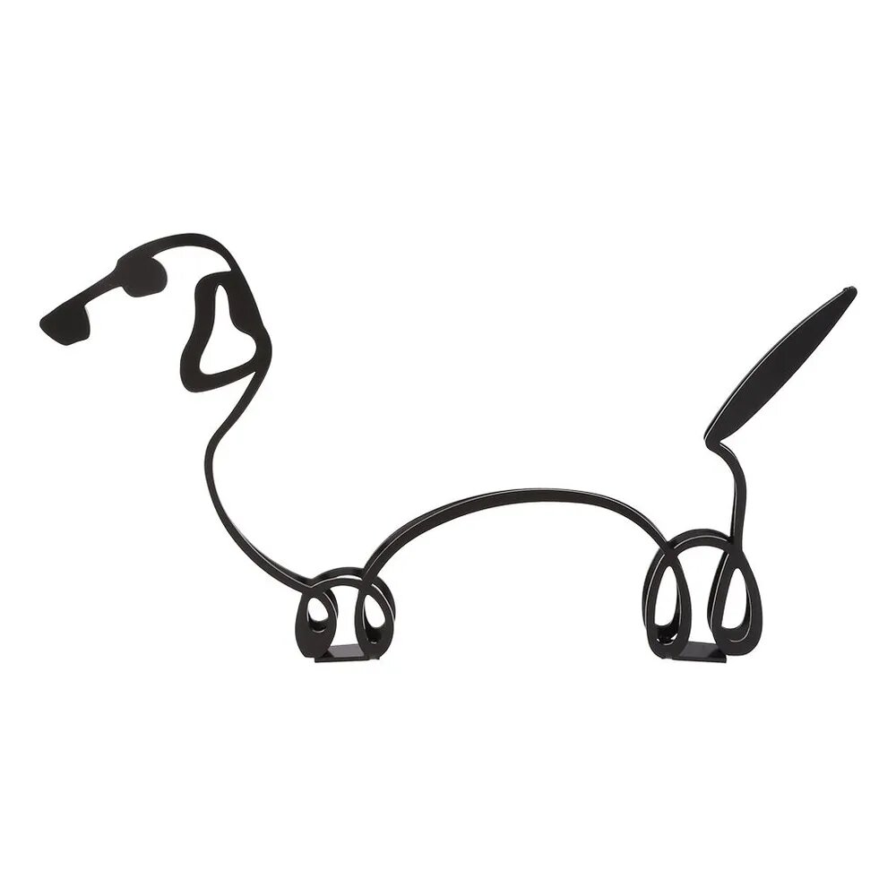 Абстрактная металлическая скульптура собаки, металлические фигурки для дома - такса