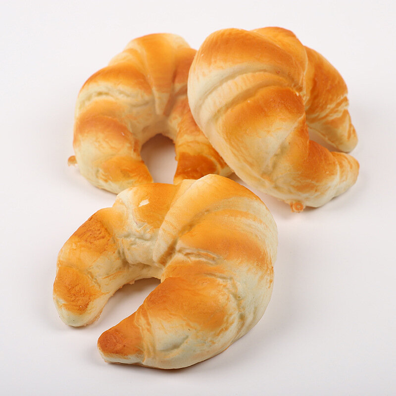 Мягкий медленный отскок 13 см Новый рог Радужный хлеб мягкий аромат PU имитация модели еды игрушка кулон Новый Круассан