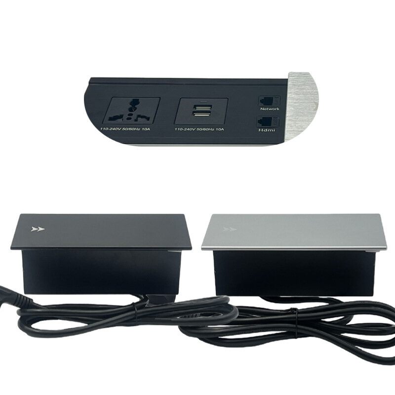 Офисная конференц-розетка для настольного компьютера, островная рок-доска, выдвижная крышка розетки, не требует сварки, подключи и работай, мультимедийная розетка