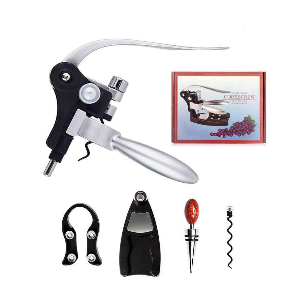 Набор открывалок для бутылок красного вина от производителя, популярный, с головой кролика, электролитически покрытые инструменты для вина в форме кролика, материал из цинкового сплава