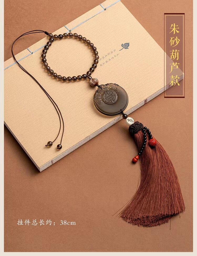 Подвеска для автомобиля Shuanglong Guardian, высококачественное украшение для интерьера автомобиля, креативное подвесное украшение для автомобиля, подвеска из обсидиана для автомобиля